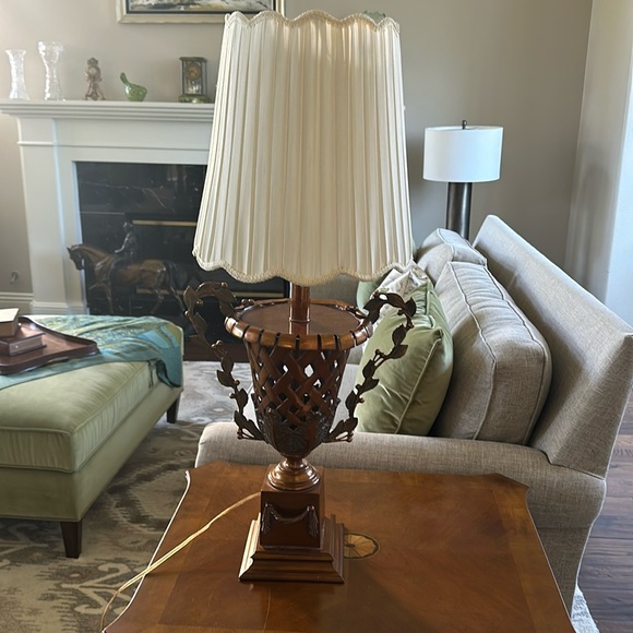 Accents | Vintage Frederick Copper Decorative Trophy Urn Table Lamp ...